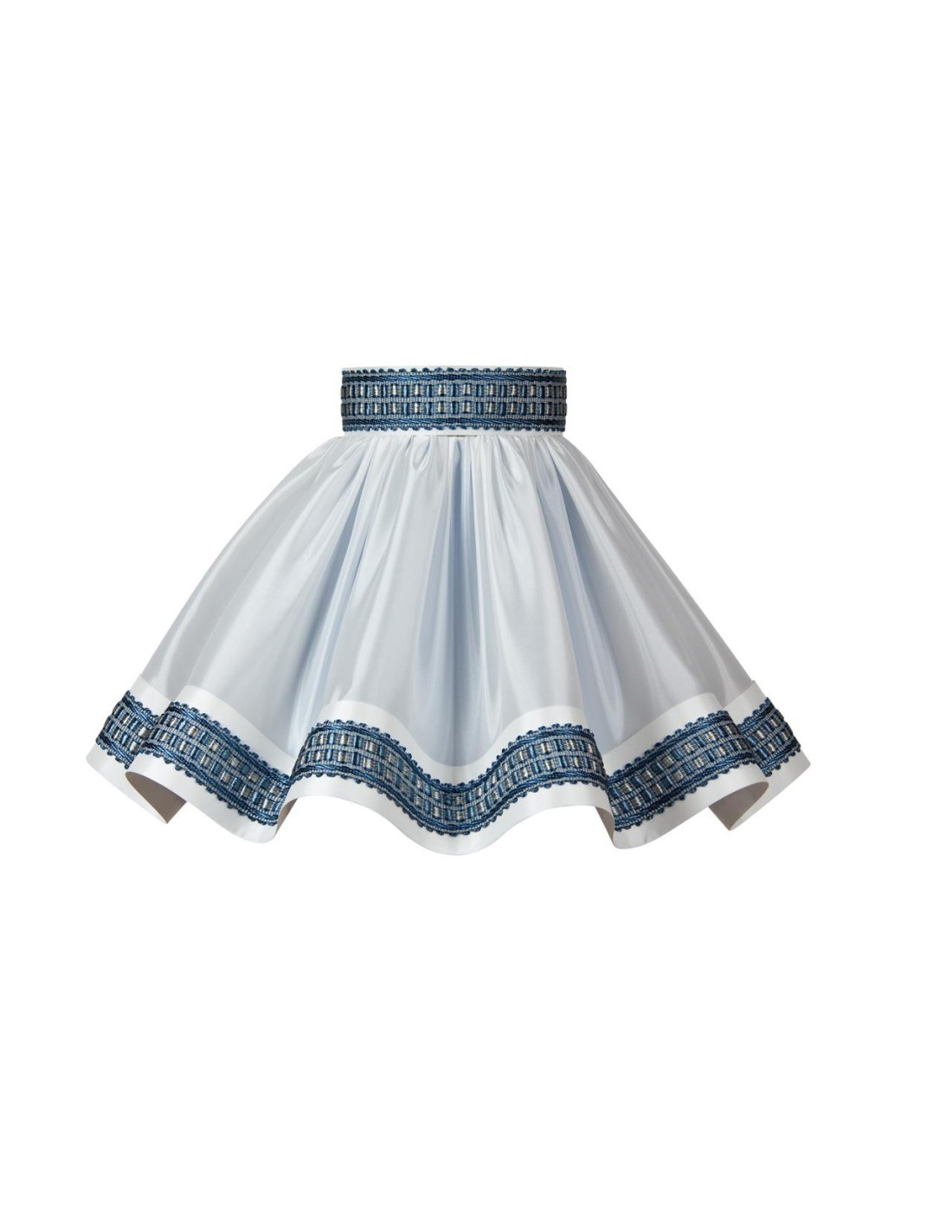 Abat-jour juponné bleu